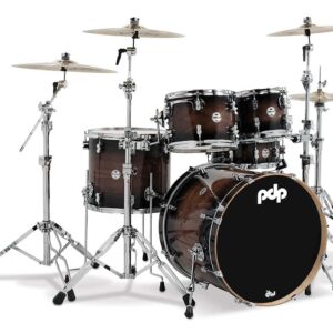 Pacific by DW 5-Piece Concept Maple Exotic Shell Pack (Charcoal Burst over Walnut)