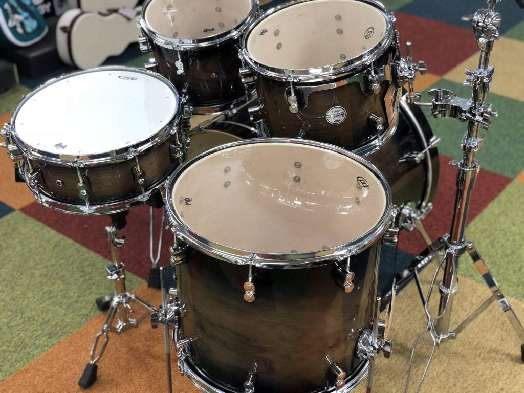 Pacific by DW 5-Piece Concept Maple Exotic Shell Pack (Charcoal Burst over Walnut)