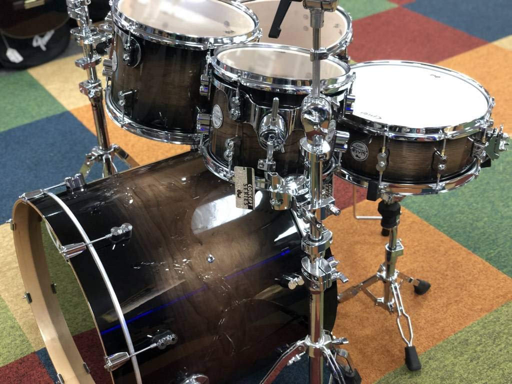 Pacific by DW 5-Piece Concept Maple Exotic Shell Pack (Charcoal Burst over Walnut)