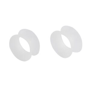 ruifan ultra thin silicone ear skin flexible flesh tunnel expander stretching gauge earlets plug clear gauges kit 00g - 1 pair