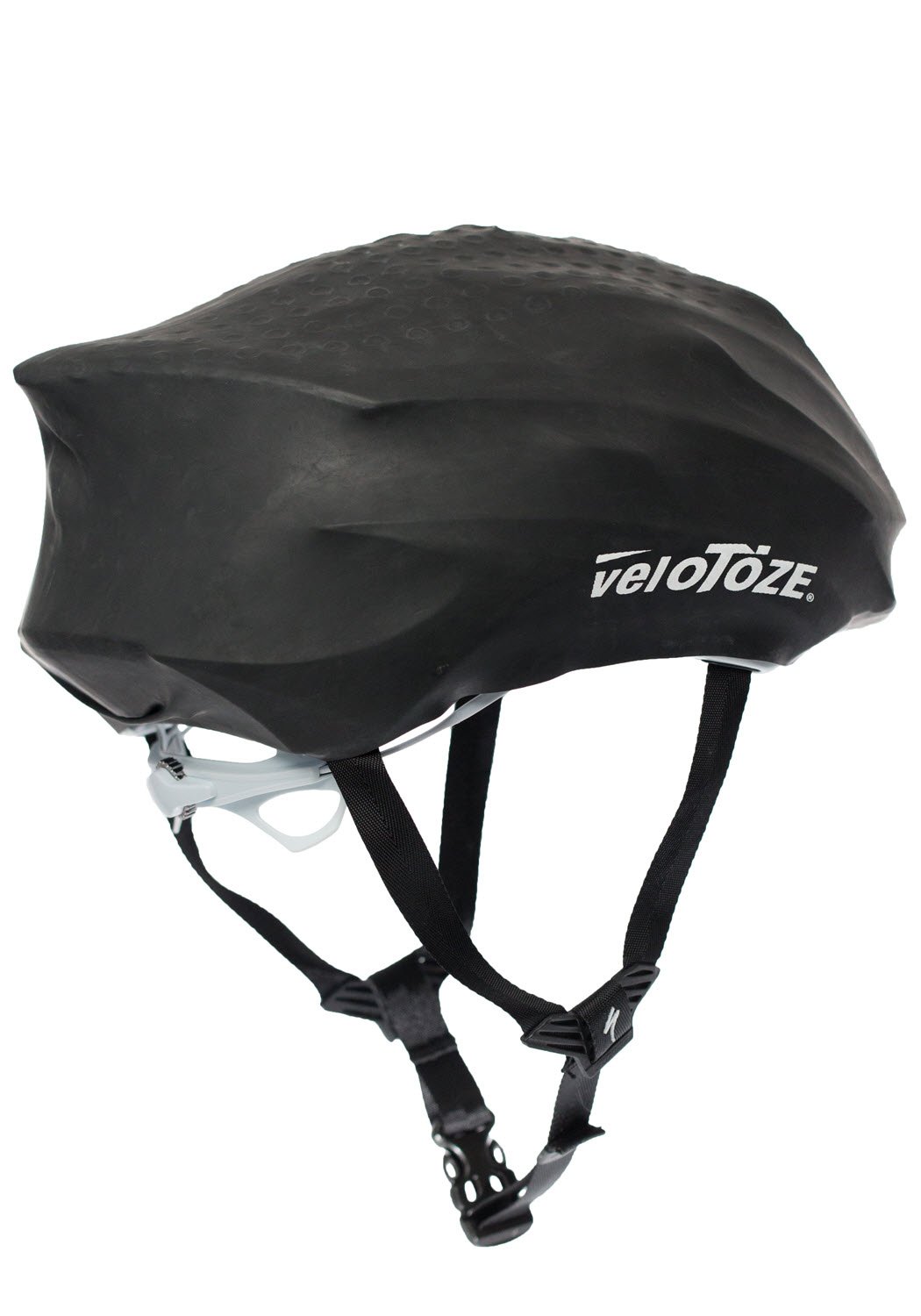 veloToze Helmet Cover - Black (One Size) for Bike Helmets