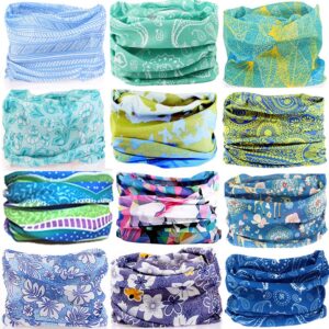 kalily 12pcs/9pcs/6pcs headband bandana - face mask headwear neck gaiter shield scarf olid color