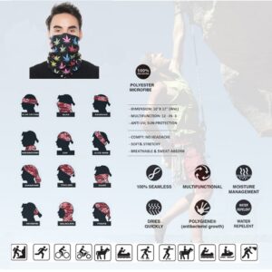 KALILY 12pcs/9pcs/6pcs Headband Bandana - Face Mask Headwear Neck Gaiter Shield Scarf olid Color