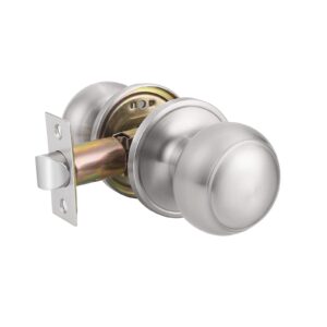 probrico colonial style passage door knobs brushed nickel door handle for hall/closet door