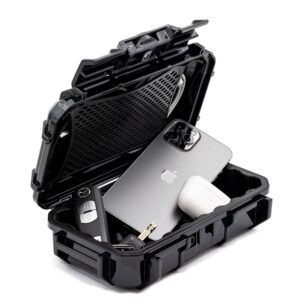 seahorse 56 portable waterproof dry box hard protective micro case - mil spec/usa made / ip67 waterproof/lockable/airtight/smell proof - for hand tools, hobby tools