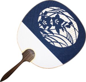 maruzen uchiwa japanese pattern window blue 0