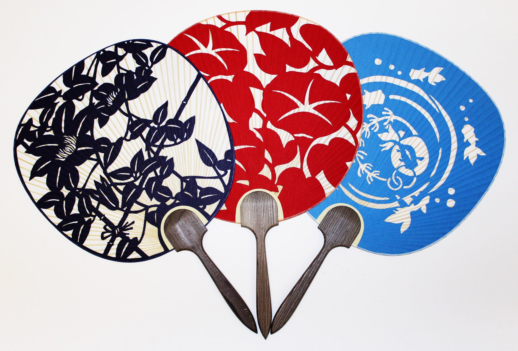 Maruzen Uchiwa Japanese Pattern Window Blue 0