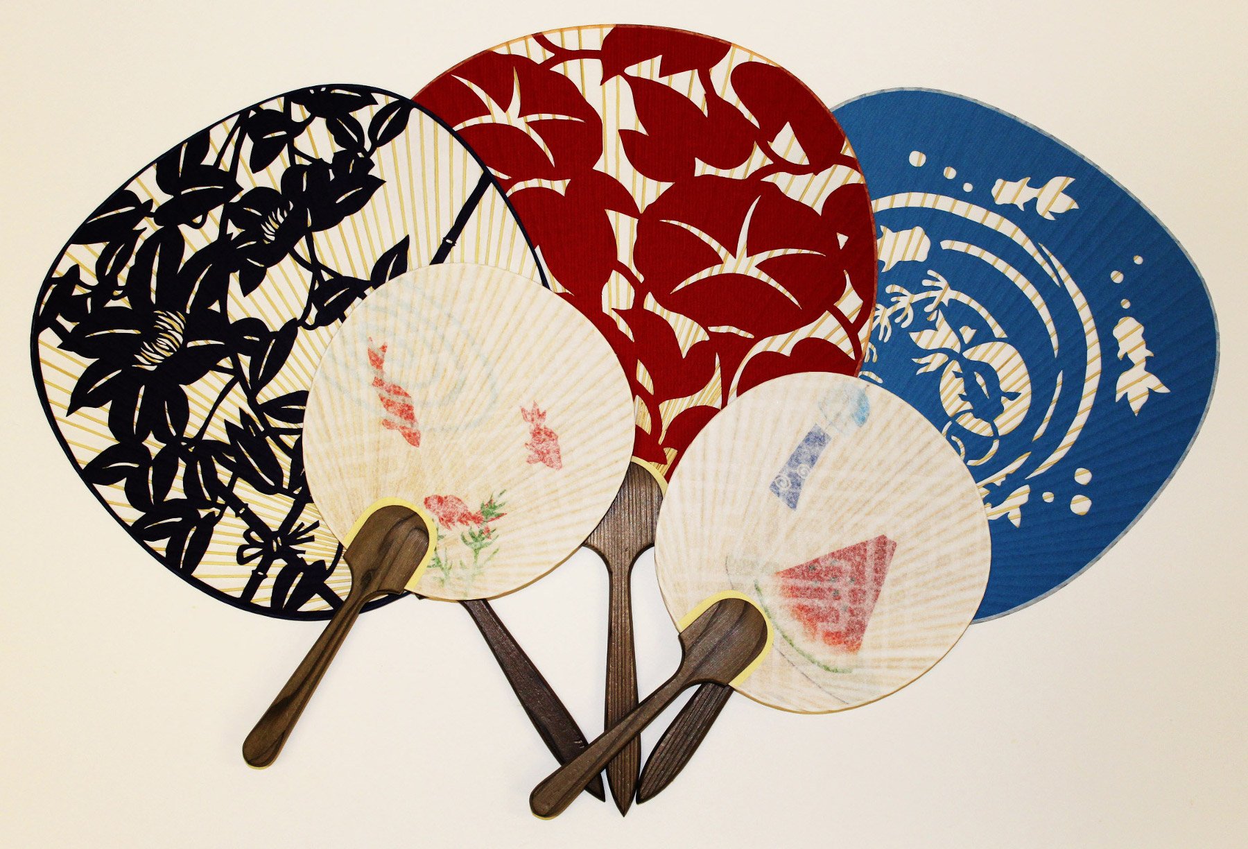 Maruzen Uchiwa Japanese Pattern Window Blue 0