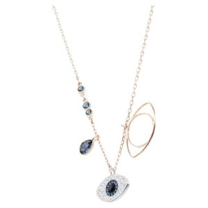 SWAROVSKI Women's Symbolica Evil Eye Pendant Necklace, Blue, Mixed Metal Finish