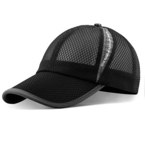 ellewin unisex breathable full mesh baseball cap quick dry running hat lightweight cooling water sports hat