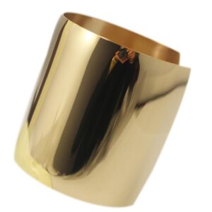 COUYA Stainless Steel Gold Plated Women Big Heavy Long Cuff Bangle Bracelet