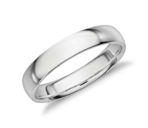 4mm sterling silver high polish plain dome tarnish resistant comfort fit wedding band ring sizes 6-12 (10)