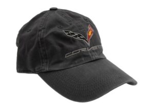 c7 corvette logo - premium garment washed cap/hat (black)