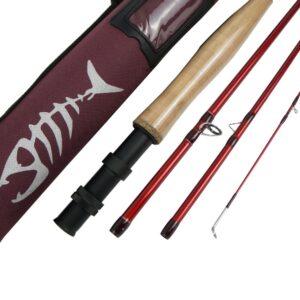 aventik fly fishing rod 4pc weight3/4,10foot mf graphite rod carbon fiber blank with cordura tube