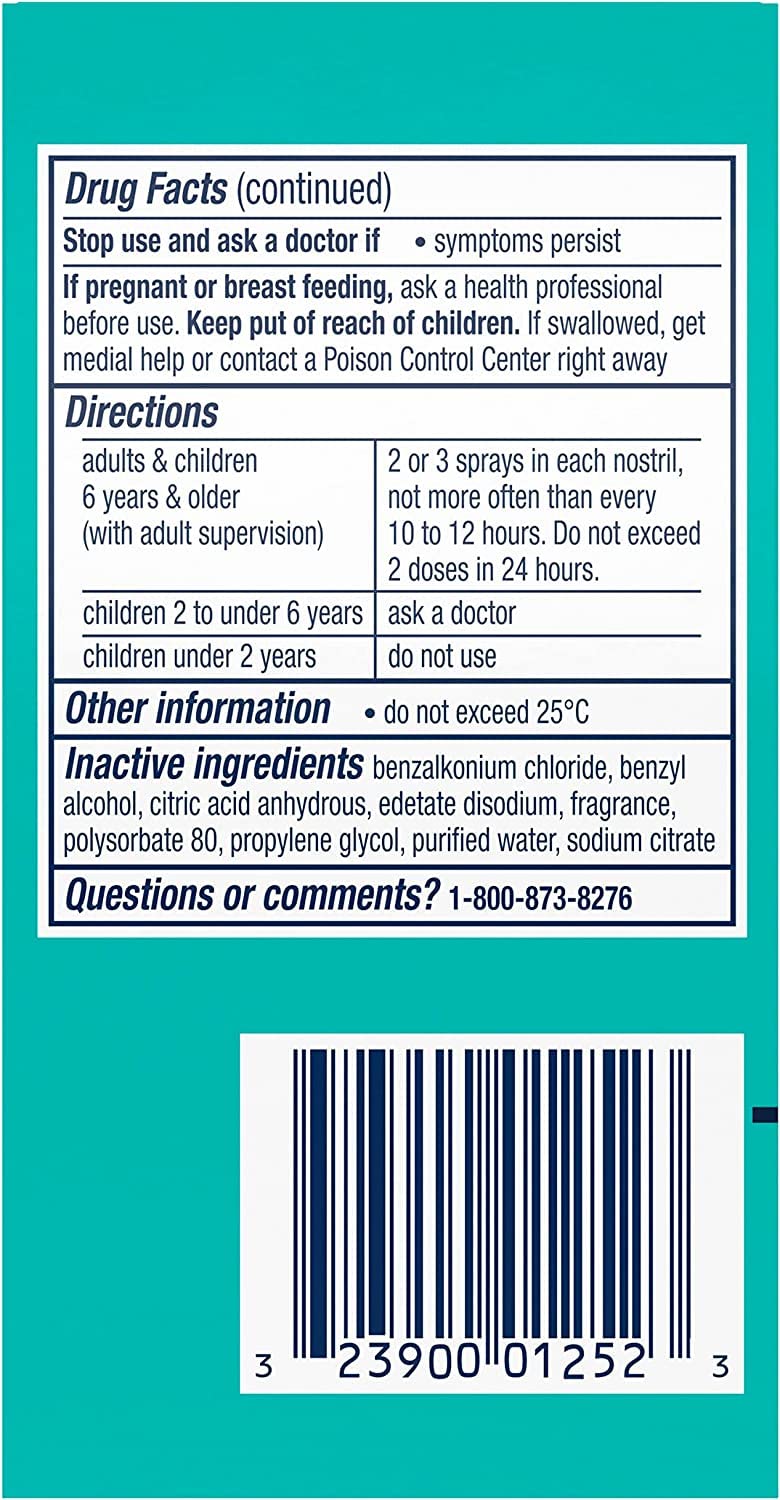 Vicks Sinex Severe Nasal Spray 0.50 oz (Pack of 2)