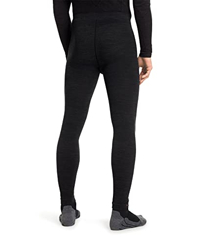 FALKE Men's Wool Tech. Long Tights Base Layer Bottom, Thermal Breathable Quick Dry, Black (Black 3000), S, 1 Pair