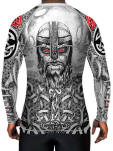 raven fightwear men's norseman mma bjj rash guard white large