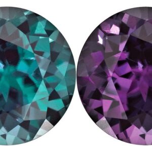 Prong Set 2.5mm 0.12 cttw Full Color Change Chatham Created Alexandrite Stud Earrings 14K White Gold