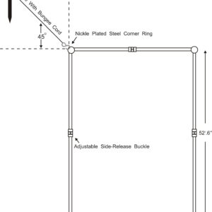 Home Court 2-inch Adjustable 8-meter Sand Court Line - M819AS (Blue)