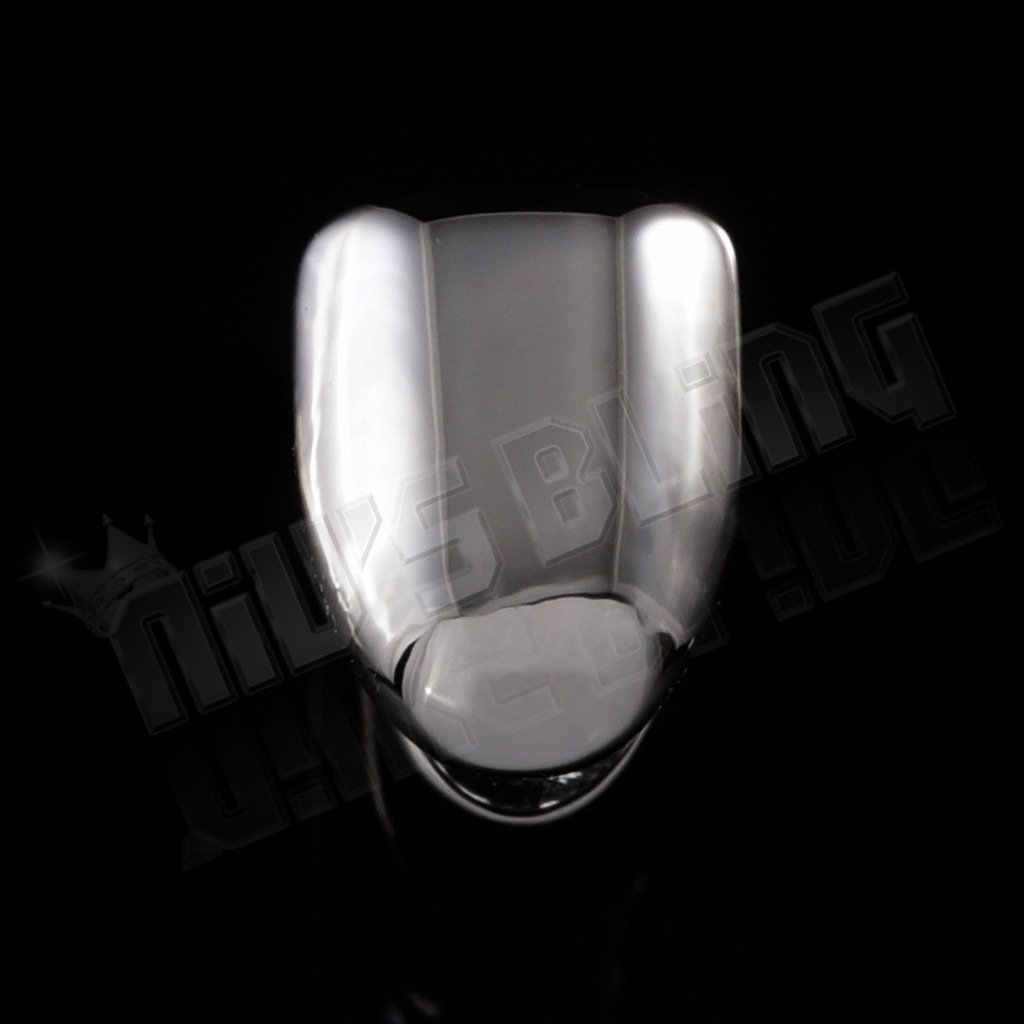 14K White Gold Plated Single Bottom Tooth Grill Cap