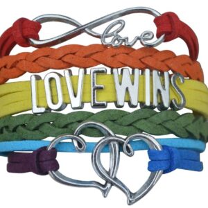 Infinity Collection LGBT Bracelet, Love Wins Bracelet- Lesbian Pride Jewelry, Rainbow Pride Bracelet & Lesbian Gifts