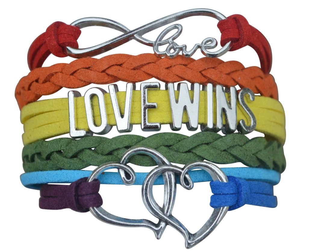 Infinity Collection LGBT Bracelet, Love Wins Bracelet- Lesbian Pride Jewelry, Rainbow Pride Bracelet & Lesbian Gifts