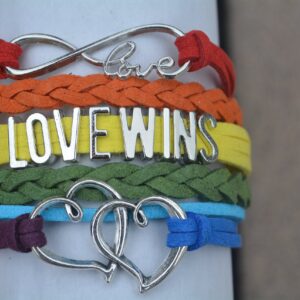 Infinity Collection LGBT Bracelet, Love Wins Bracelet- Lesbian Pride Jewelry, Rainbow Pride Bracelet & Lesbian Gifts