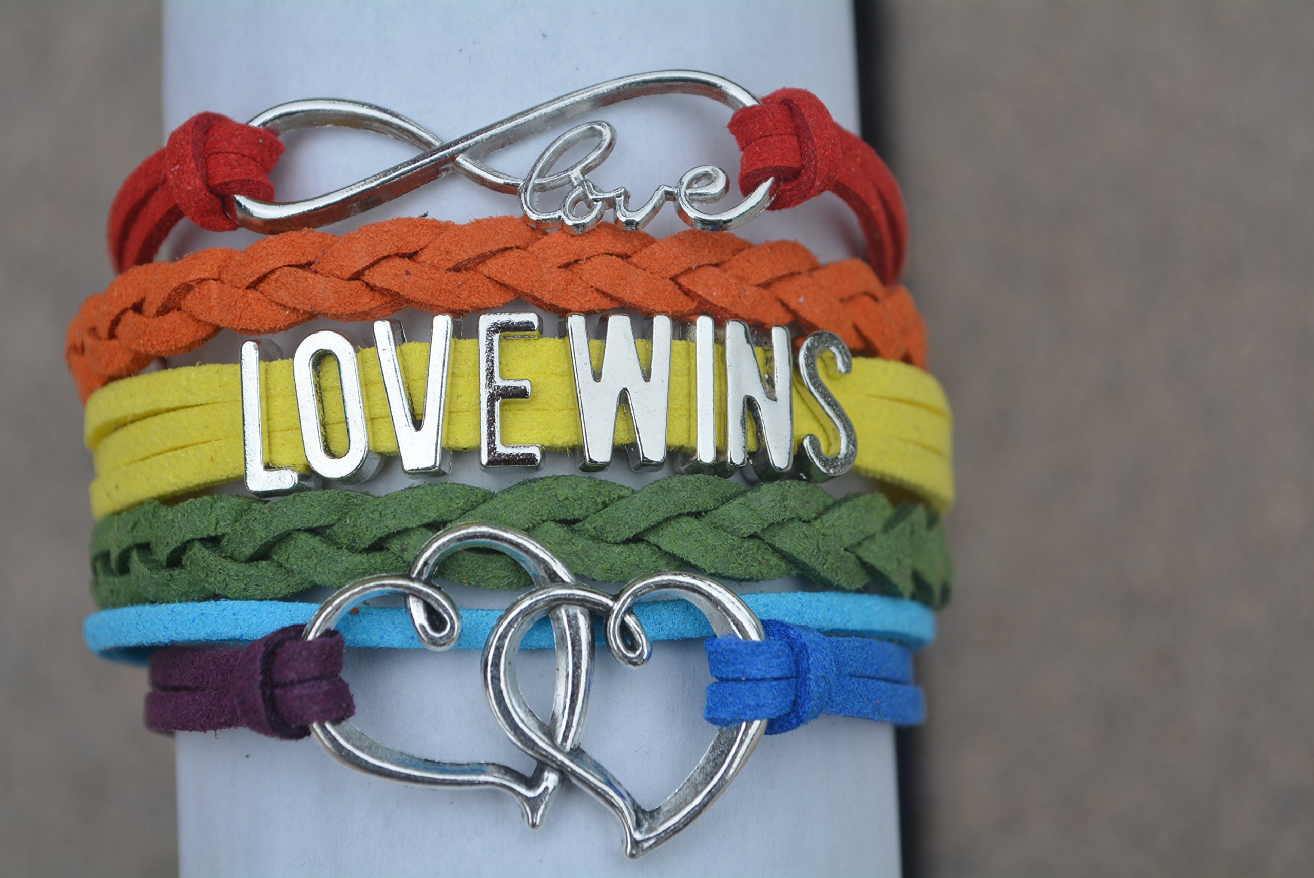 Infinity Collection LGBT Bracelet, Love Wins Bracelet- Lesbian Pride Jewelry, Rainbow Pride Bracelet & Lesbian Gifts