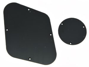 kaish solid black 1 ply lp rear control plate switch plate cover for epi les paul