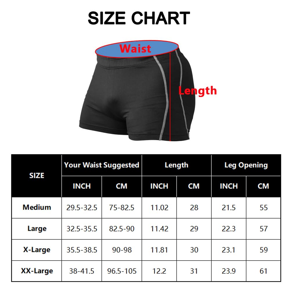 Muscle Alive Mens Bodybuilding Shorts Tights Polyester and Spandex Size M Plain Black