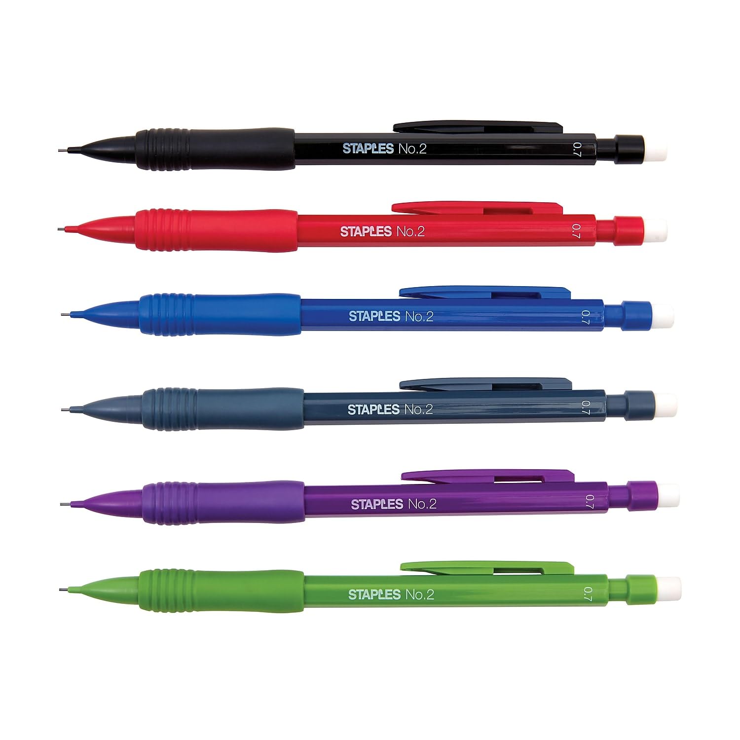 Staples No.2 Mechanical Pencils, Medium 0.7 mm (12 Qty)