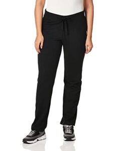 hanes women's french terry pant, black, large