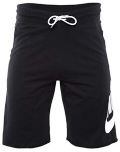 nike mens sportswear logo shorts black/white 836277-010 size large