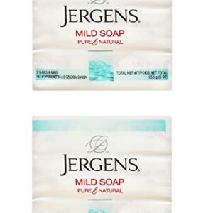 Jergens Mild Soap 3 Bars 3 oz ea (Pack of 2)