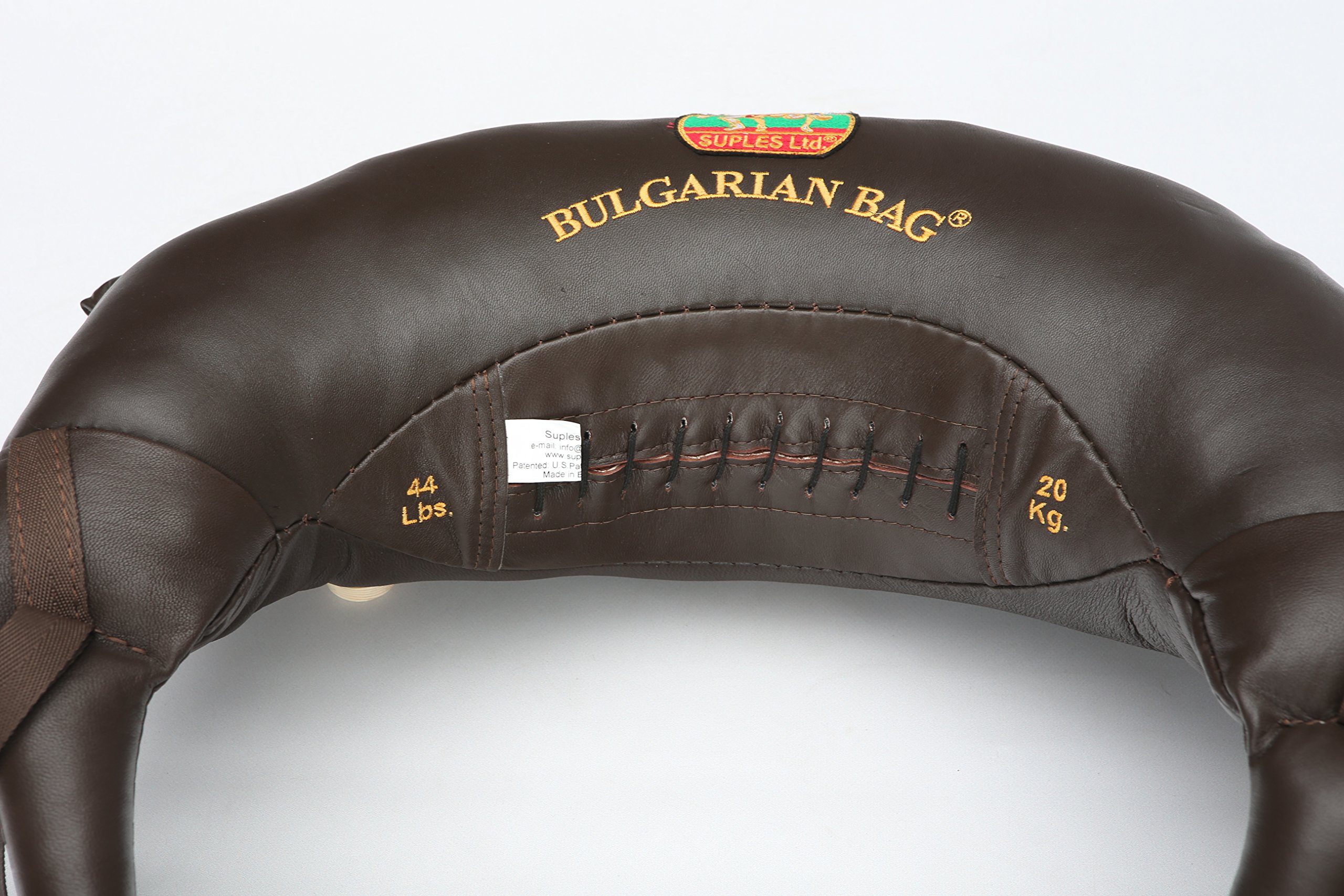 Bulgarian Bag - Genuine Leather (44 lb.) (Fitness, Wrestling, Judo, Grappling, Functional Training, MMA, Sandbag), Brown,X-Large, B01IABC8U0