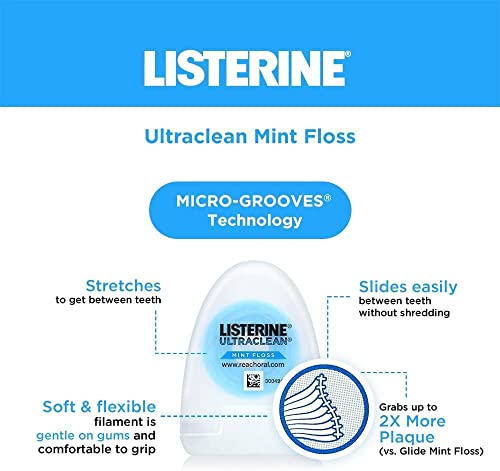 Listerine Ultraclean Floss, 30 Yards each (Value Pack of 12)