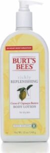 burt's bees richly replenishing body lotion, cocoa & cupuacu butters 12 oz (pack of 2)