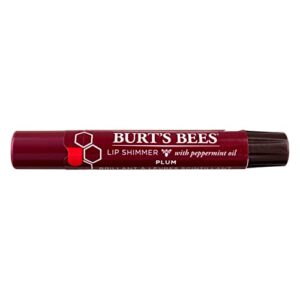 burt's bees lip shimmer, plum, 0.09 ounces each (value pack of 5)