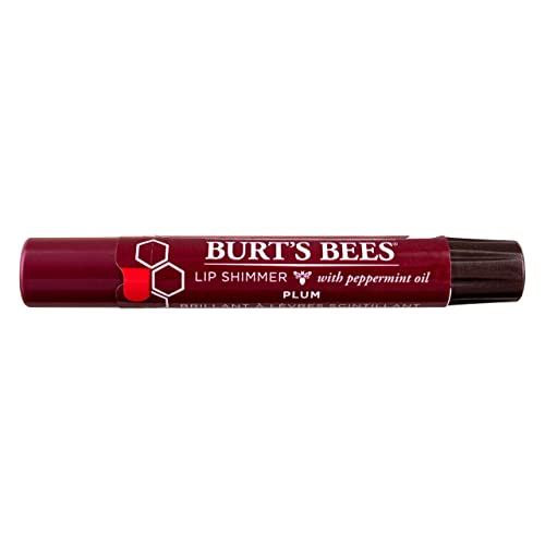 Burt's Bees Lip Shimmer, Plum, 0.09 Ounces each (Value Pack of 5)