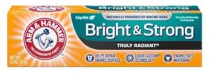 arm & hammer truly radiant whitening & enamel strengthening fluoride toothpaste, fresh mint, 4.3 oz (pack of 5)