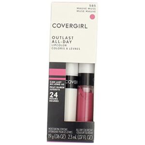 covergirl outlast all day lipcolor, mauve muse [585] 1 ea (pack of 2)