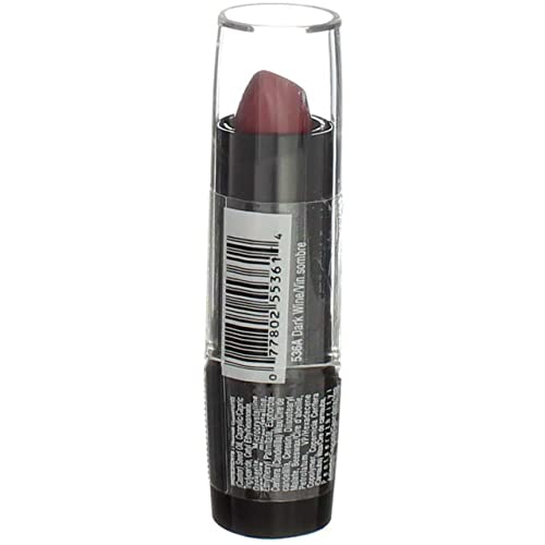 Wet n Wild Silk Finish Lipstick, Dark Wine 536A 0.13 oz (Pack of 2)