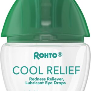 Rohto Cool Cooling Eye Drops, Dual Action, 0.4 Ounces each (Pack of 7)