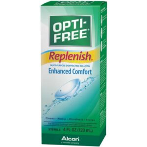 opti-free replenish (new) size 4z opti-free replenish solution for silicon hydrogil and soft contact lenses