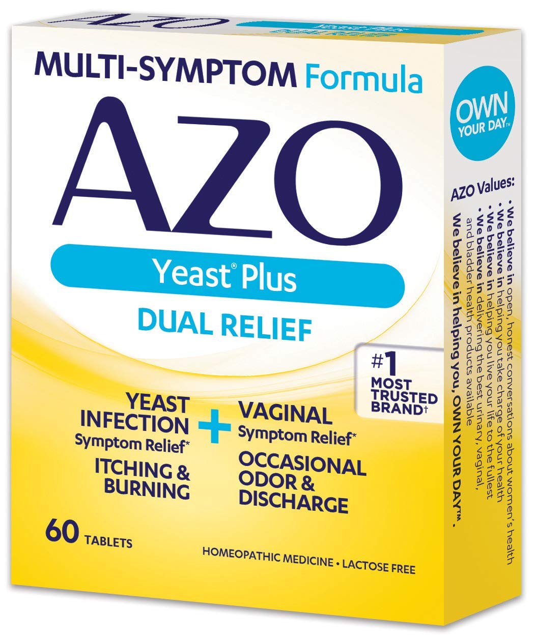 AZO Yeast Plus Tablets 60 ea (Pack of 5)