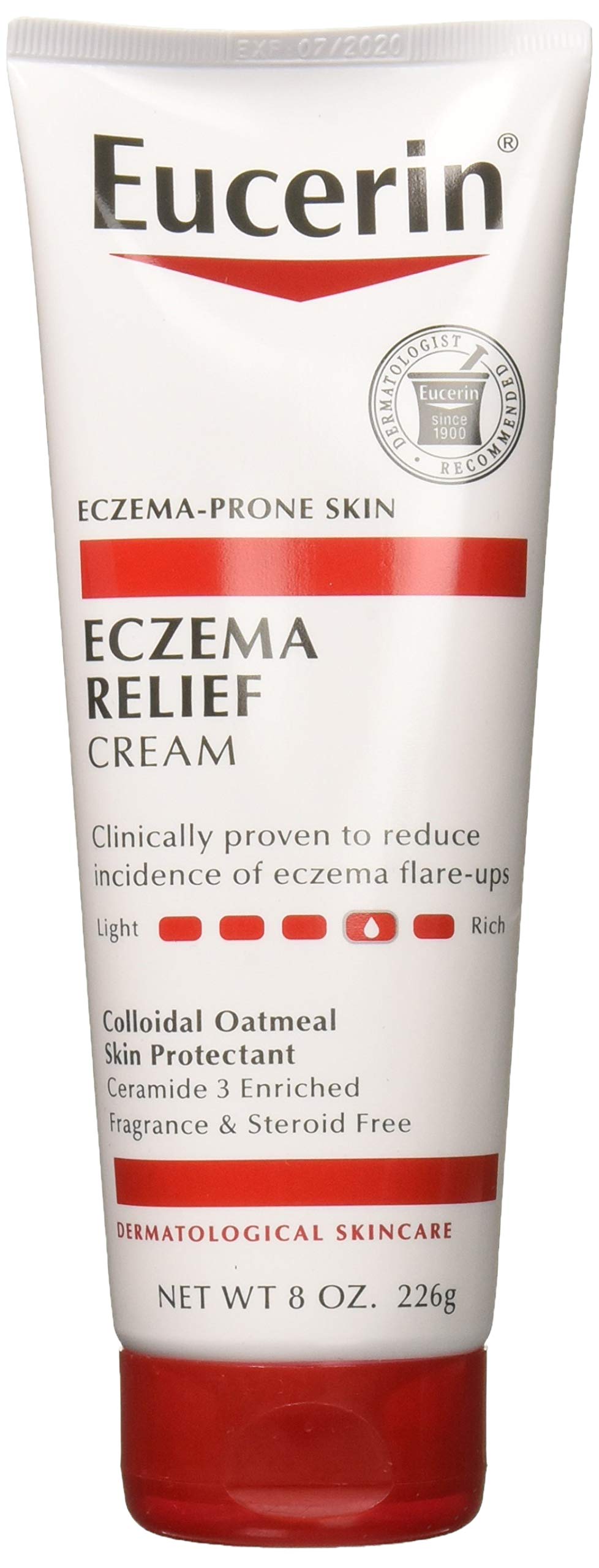 Eucerin Creme Eczema Relief 8 Ounce Tube, 8 Ounce (Pack of 2)