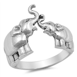 elephant animal ring new .925 sterling silver band size 10