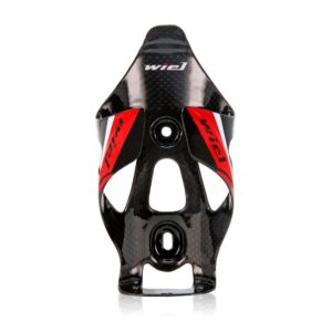 Wiel Lightweight Full Carbon Fiber Bicycle Bike Light Drink Water Bottle Cage Holder (Black Red)