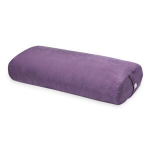 gaiam yoga bolster - long, rectangular meditation pillow - supportive cushion for restorative yoga and sitting on the floor - built-in carrying handle - machine washable cover