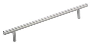 richelieu hardware bp2102192170 piacenza collection 7 9/16-inch (192 mm) center-to-center stainless steel modern cabinet and drawer pull handle for kitchen, bathroom, and furniture